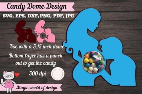 Pregnant Mama Candy Dome Svg Mothers Da Graphic By Magic World Of