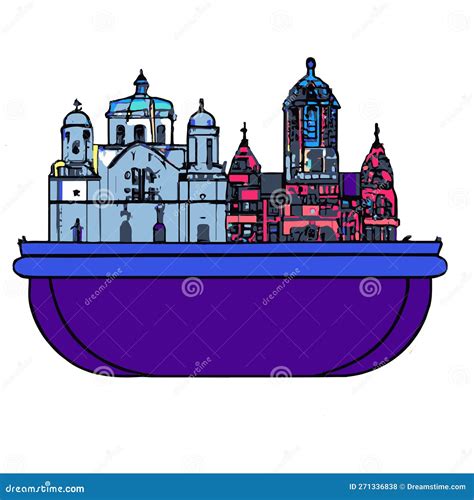 Chisinau Moldova Travel Skyline Illustration Cartoon Vector