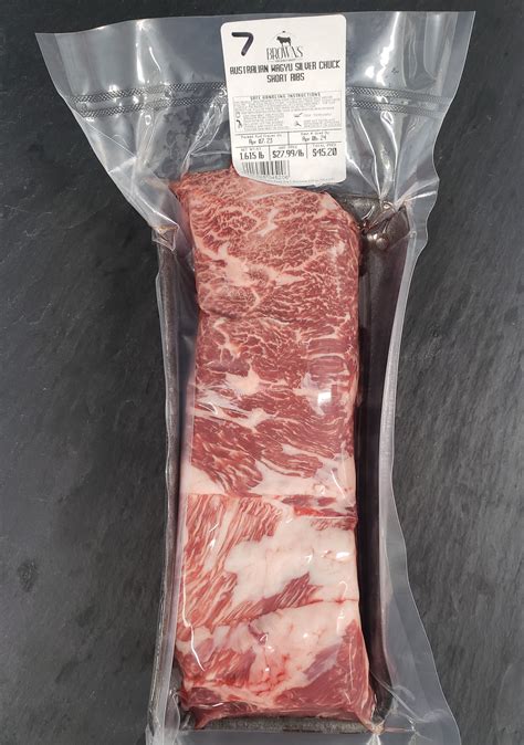 Australian Wagyu Silver Chuck Short Rib Blocks 7 Browns Top Shelf Meats