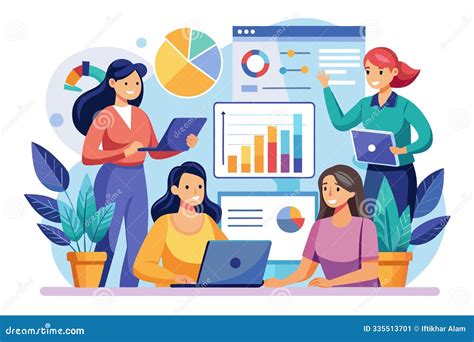 A Group Of Women Engages In Collaborative Work On Growth Strategies