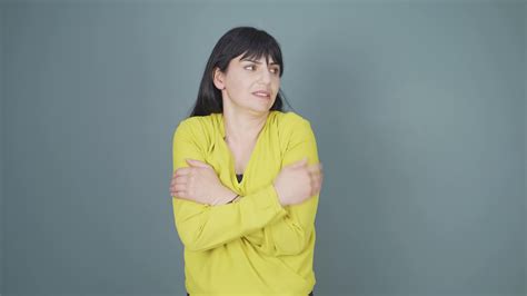 Cold And Trembling Woman 33087464 Stock Video At Vecteezy