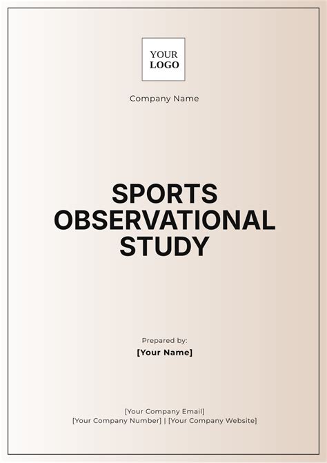 Free Sports Observational Study Template To Edit Online