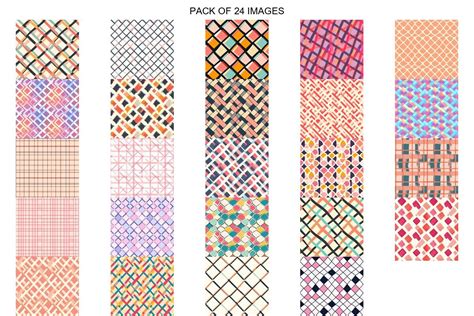 Lattice Grid Seamless Pattern Set Graphic By Prosylr Arts · Creative