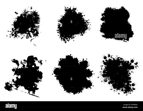 Collection Of Grunge Ink Splat Designs Stock Vector Image And Art Alamy