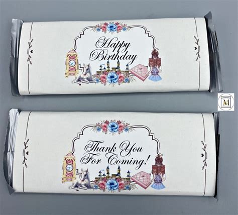 Princess Fairy Tale Birthday Party Hershey Bar Label Download · Major Gates