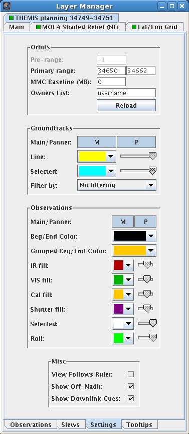 Themis Planning Layer Jmars Java Mission Planning And Analysis For