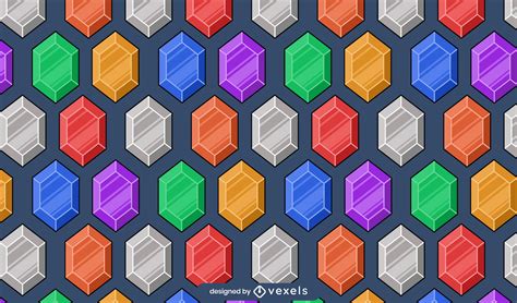 Gemstones Pattern Design Vector Download