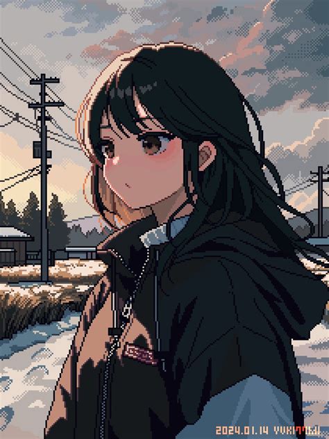 Safebooru 1girl Artist Name Black Hair Blush Brown Eyes Clouds Cloudy