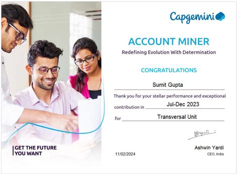 Sumit Gupta On Linkedin Capgemini Recognition