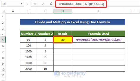 How To Divide And Multiply In One Excel Formula 4 Methods Exceldemy