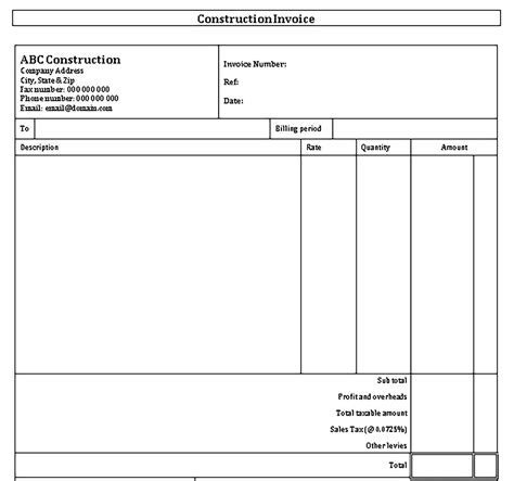 Self Employed Invoice Templates Printable Invoice Template Business