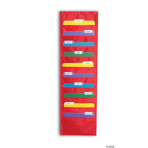 Red File Folder Storage Pocket Chart Oriental Trading