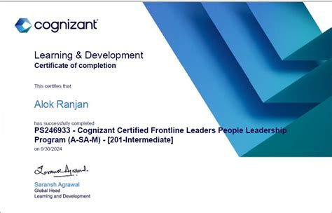alok ranjan on linkedin cognizant leadership frontlineleaders