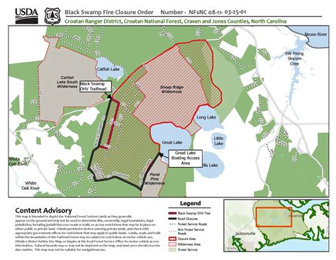 National Forests In North Carolina Black Swamp Fire Area Closure