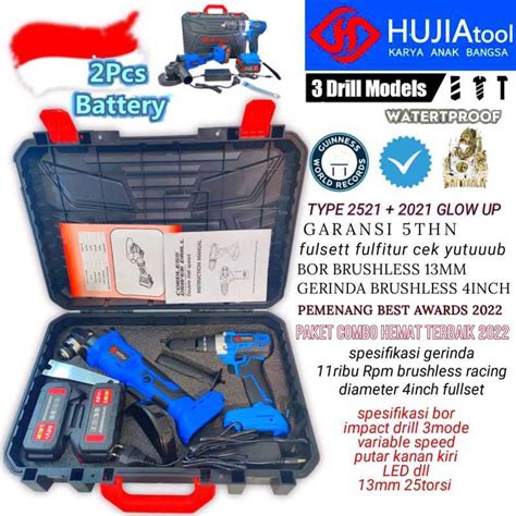 Promo Hujia Mesin Gerinda Baterai Dan Impact Cordless Drill Angle