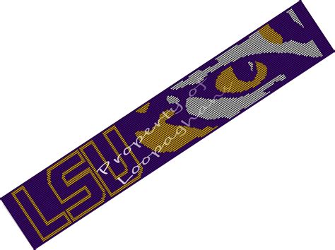 Lsu Tigers Crochet Scarf Pattern Graph Loopaghans Custom Crochet And Ts