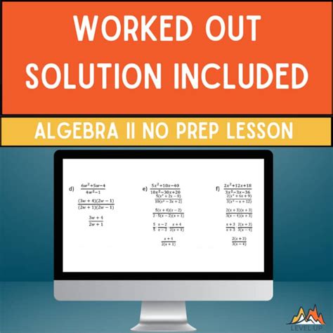 Simplifying Rational Expressions Guided Notes Self Checking Worksheet