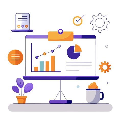 Computer Screen Displaying Graphs And Charts For Data Analysis