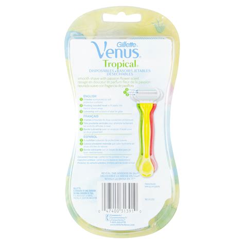 Gillette Venus Tropical Disposable Womens Razors 3 Ct Shipt