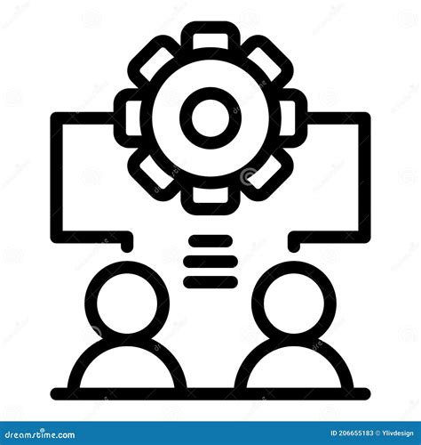 Contourstijl Van Het Pictogram Voor Expertise Stock Illustratie