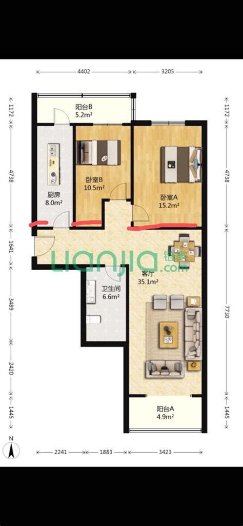 刀把户型的装修效果图 配图网