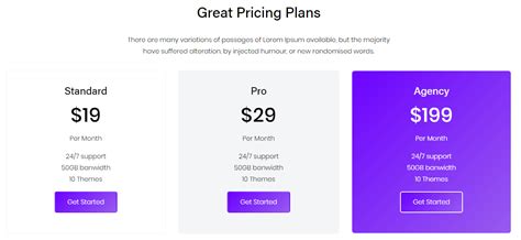 Squarespace Templates Pricing Table Beaver Hero