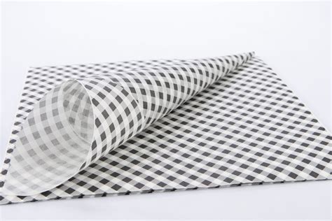 Papel Anti Graso Cuadros Negros Paquete X 100 Y X 20 Unidades Los