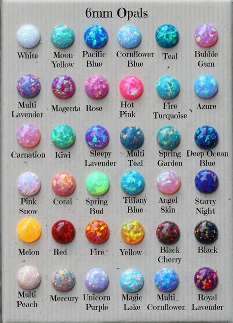 6mm Opal Cabochons 6mm Opal Cabochon Choose Your Color Opal Cab