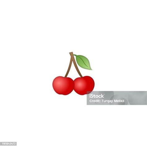 チェリーベクトルアイコン孤立した赤いチェリーベリー絵文字絵文字イラスト さくらんぼ色のベクターアート素材や画像を多数ご用意 さくらんぼ