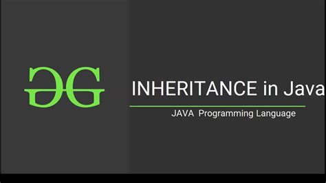 inheritance in java java programming geeksforgeeks youtube