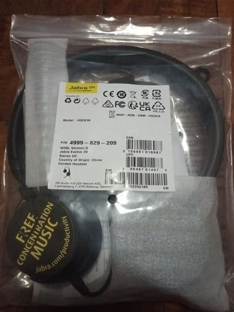 Jabra Evolve Headset Model Hsc Audio Headphones Headsets On Carousell
