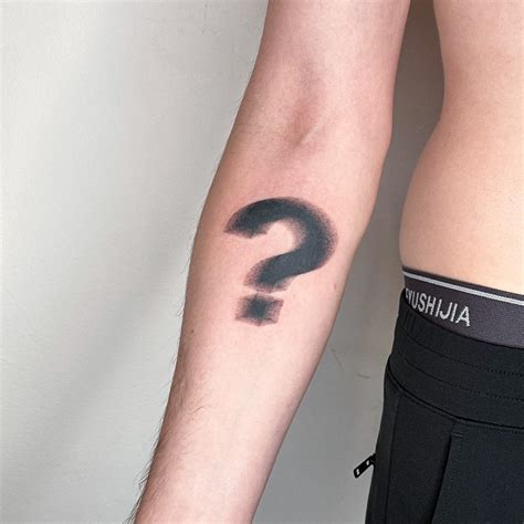 Question Mark Tattoos Retro 3d Question Mark Tattoo