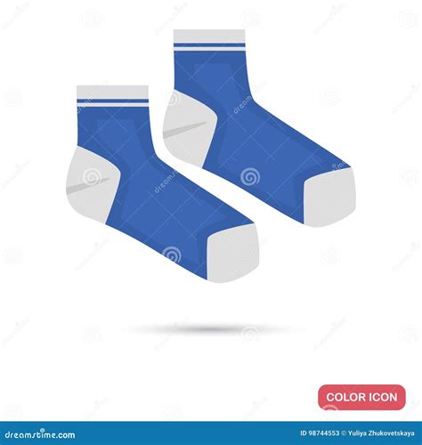 Pair Socks Color Flat Icon For Web And Mobile Design Stock Vector Illustration Of Icon