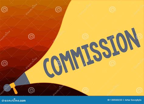 Text Sign Showing Commission Conceptual Photo Instruction Comanalysisd Role Given To A