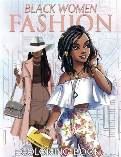 Black Women Fashion Coloring Book Fashion Colouring Book