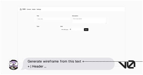 Generate Wireframe From This Text