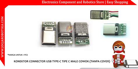 Konektor Connector Usb Type C Tipe C Male Cowok Tanpa Cover