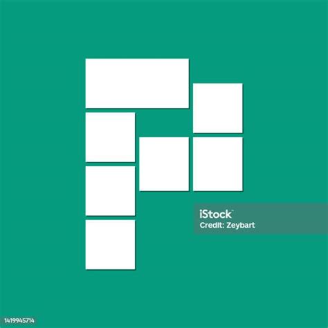 현대 문자 P 마스크 영역 알파벳 문자가있는 사진 콜라주 프레임 템플릿 0명에 대한 스톡 벡터 아트 및 기타 이미지 0명