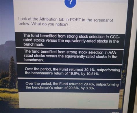 Look At The Attribution Tab In Port In The Screenshot Chegg