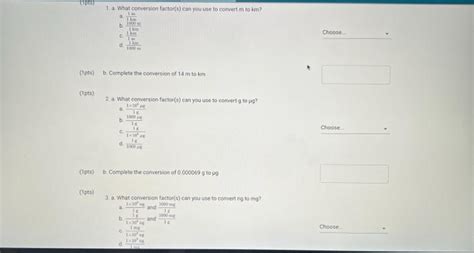 Solved Report Conversion Factors And Problem Solving