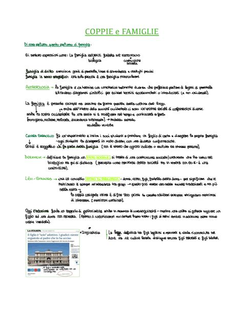 Coppie E Famiglie Sociologia Dispense Di Sociologia Docsity