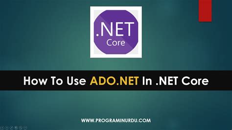 C Net Core Tutorials In Urdu Hindi How To Use Ado Net In Net Core Application Youtube