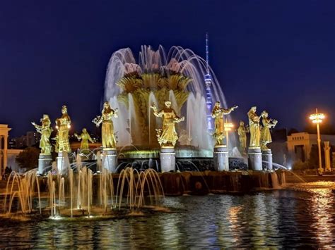 Фонтан Дружба народов на ВДНХ в Москве Россия с фото и отзывами