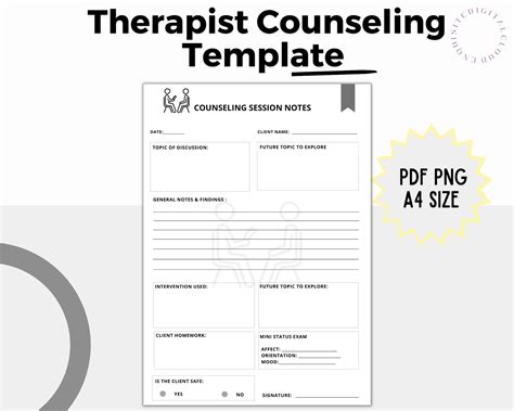 Counseling Session Form For Therapist Counseling Session Notes Client