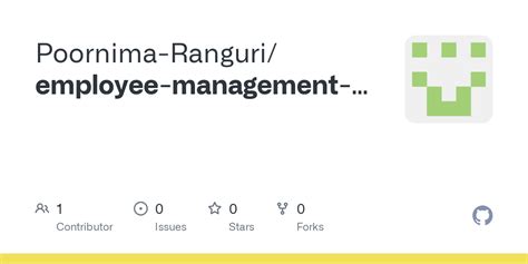 GitHub Poornima Ranguri Employee Management System Backend