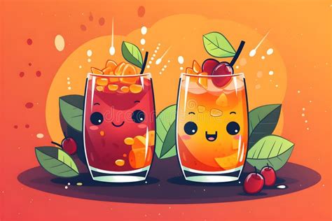 Kawaii Chibi Funny Cocktail Drinks Mocktails Stock Illustration Illustration Of Animation Kawaii Chibi Funny Cocktail Drinks Mocktails Stock Illustration Illustration Of Animation