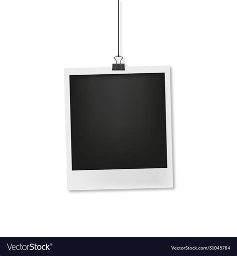 Photo On Terminal Clip Hangs String Royalty Free Vector