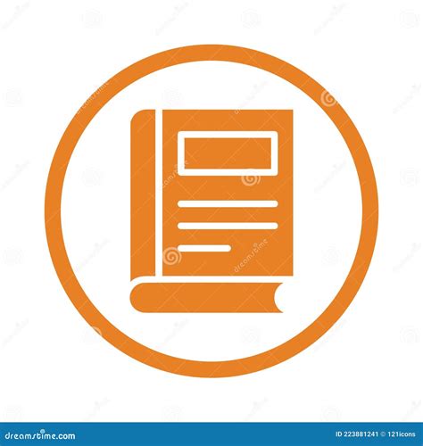 Classes Book Icon Orange Color Design Stock Vector Illustration Of