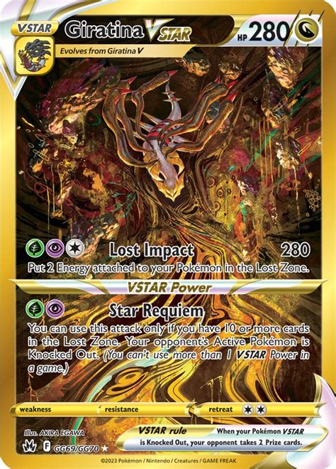 Giratina Vstar Gg69gg70 Crown Zenith Gold Secret Rare Galarian