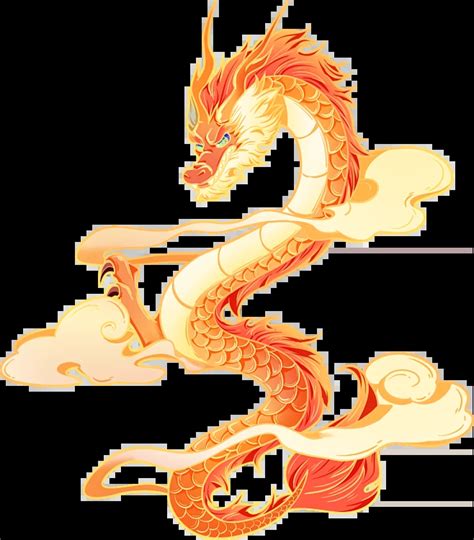 千库网 新年龙年大吉国潮龙中国龙神龙 元素编号13838302 花瓣网